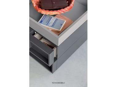 Bedside table with drawers CUBE SYSTEM | Bedside table Cube Collection ...