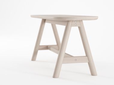 CURBUS Solid wood bench By KARPENTER | design Hugues Revuelta