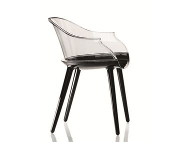 CYBORG Polycarbonate chair with armrests By Magis | design Marcel Wanders