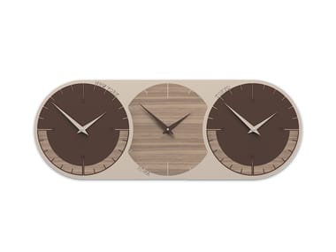 WORLD CLOCK 3 Wall-mounted MDF clock By CalleaDesign