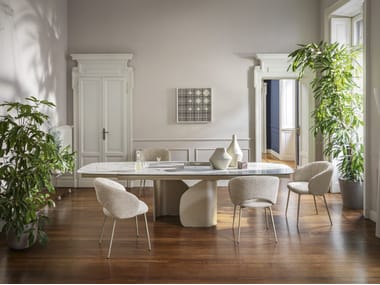 TWINS Extending ceramic table By Calligaris