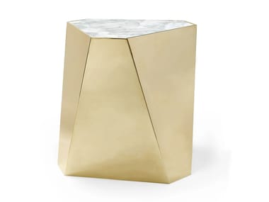 THE CONTEMPO SIDE Metal high side table By Caracole