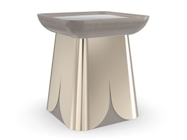 ZENITH Square mirrored glass high side table By Caracole