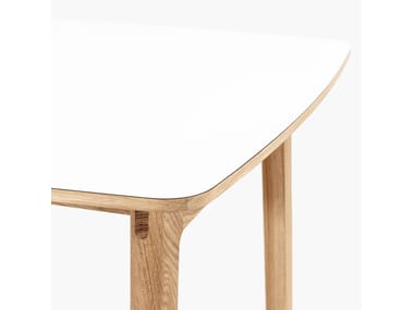 DULWICH Oak high table with laminate top By Case | design Matthew Hilton