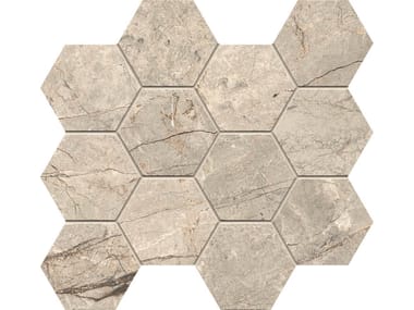 ANIMA FUTURA AMAZING SILVER Porcelain stoneware mosaic By Ceramiche Caesar