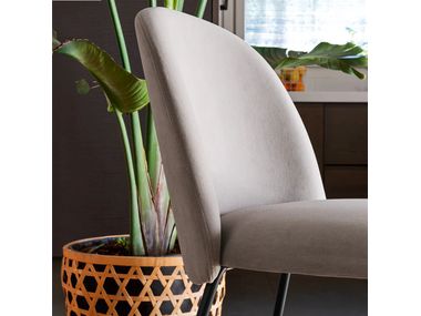 TUKA Upholstered fabric chair with metal legs By Connubia