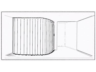 Curved track door Textile door By Dooor