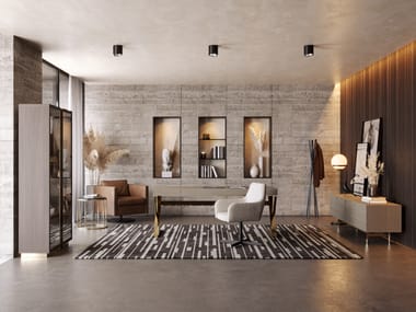 D'ARC Wood and glass display cabinet By Laskasas