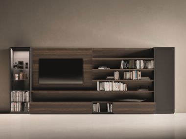 Oak TV wall system DAY MOOVE | Composition M102 Day Moove Collection By ...