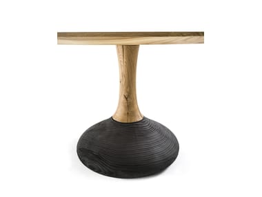 DECANT Round dining table in oak and cedar solid wood By Riva 1920 ...