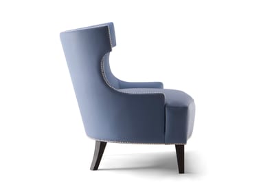 DEVON Upholstered armchair with armrests By Tirolo