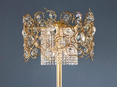 DIAMOND LUXOR Halogen bronze floor lamp with crystals By Serip
