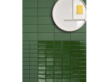 DIN DARK GREEN GLOSSY Glazed stoneware wall/floor tiles By Mutina ...