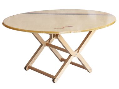 DINGHY Folding round central coffee table By DVELAS | design Enrique Kahle