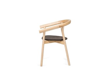 Ash chair with armrests DORA By DAM
