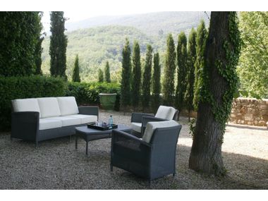 DOVILE 3 seater Lloyd loom garden sofa By Vincent Sheppard
