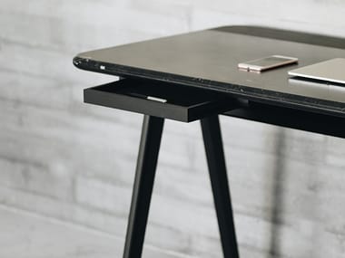 DRAFT DESK NERO MARQUINA Rectangular marble writing desk By Maami Home ...
