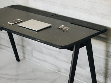 DRAFT DESK NERO MARQUINA Rectangular marble writing desk By Maami Home ...
