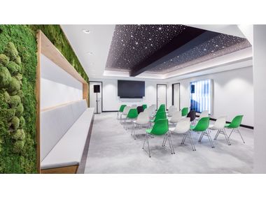 DSS Stackable fabric training chair By Vitra | design Charles & Ray Eames