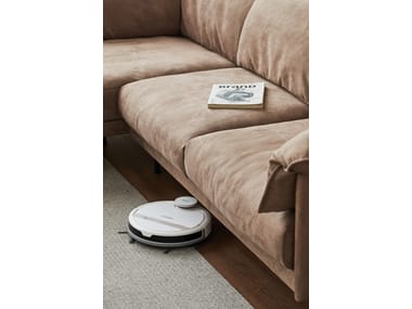 DUMPLING Leather sofa with chaise longue By grado design