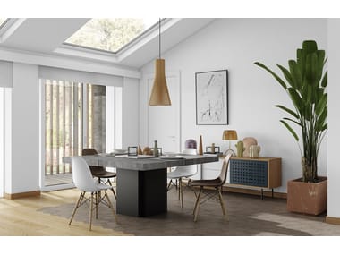 DUSK | Cement table Square cement dining table By TemaHome