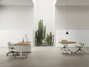OSLO Round melamine meeting table By DVO | design Antonio Morello