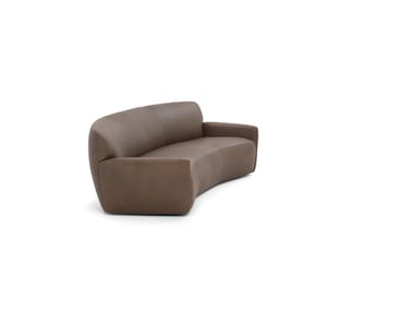 AMI Curved leather sofa By De Padova | design Yabu Pushelberg