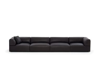 HYBLA Modular leather sofa By De Padova