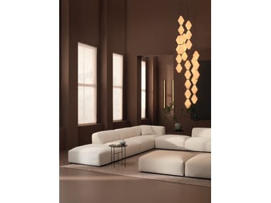 HYBLA Modular leather sofa By De Padova