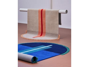 OVERLAY PILL BLUE Rug By DesignByThem