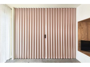 Folding door with leatherette cladding Textile door By Dooor