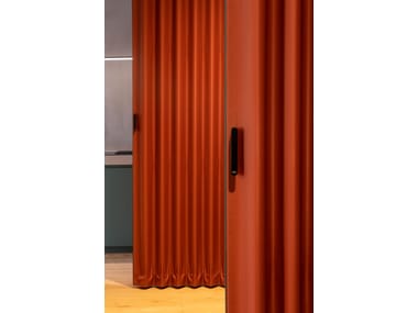 Folding door with leatherette cladding Textile door By Dooor
