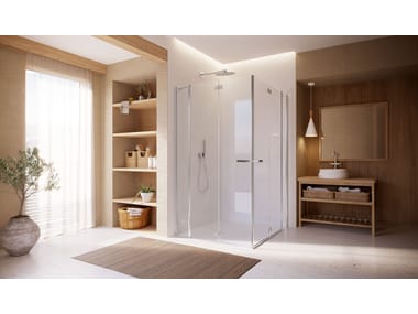 MULTI-S 4000 NEW Crystal shower cabin with hinged door By Duka