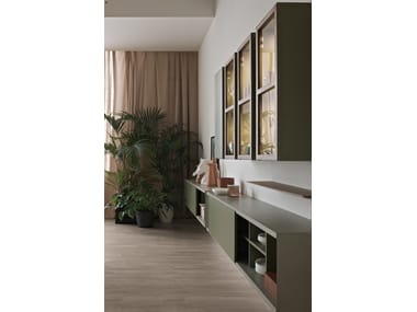 E-WALL | Storage wall Wall-mounted storage wall By ESTEL GROUP