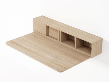 EAST Wall mounted solid wood secretary desk By KARPENTER | design ...