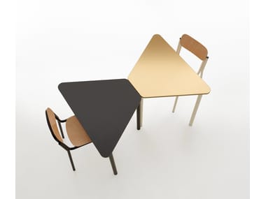 EASY Stackable open back metal chair By Manerba