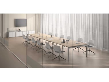 EASY Trestle-based polypropylene office chair By Ofifran