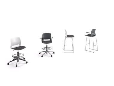 EASY Trestle-based polypropylene office chair By Ofifran