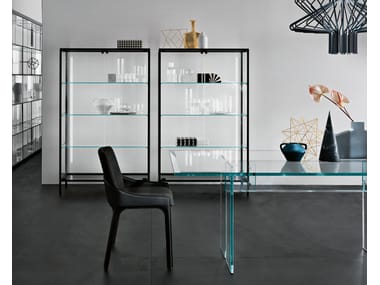 ECHO Glass and aluminium display cabinet By Fiam Italia | design Marcel ...