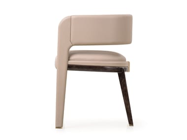 ECLIPSE Leather easy chair with armrests By Turri | design Andrea Bonini