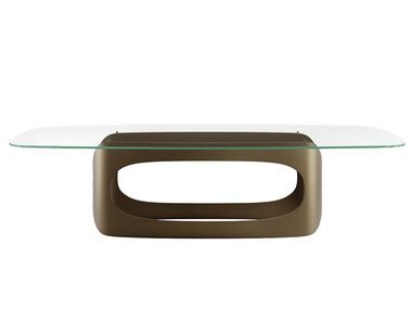 POLIFEMO Table with painted metal base and crystal top By EFORMA