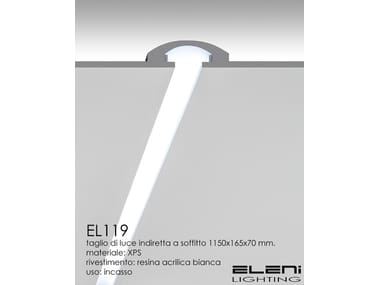 Veletta taglio di luce led da incasso nel controsoffitto EL119 | Taglio di luce indiretta led ...