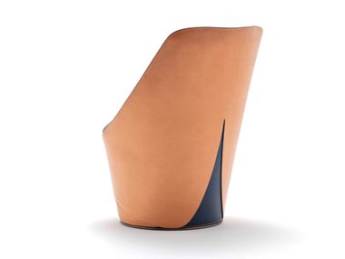 ELECTA Swivel tanned leather easy chair By Fasem | design Archirivolto ...