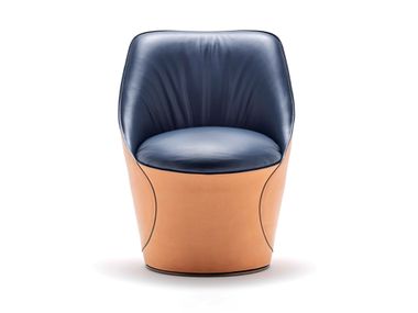 ELECTA Swivel tanned leather easy chair By Fasem | design Archirivolto ...