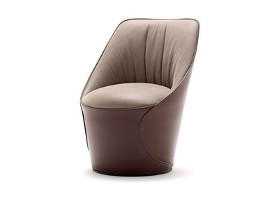 ELECTA Swivel tanned leather easy chair By Fasem | design Archirivolto ...