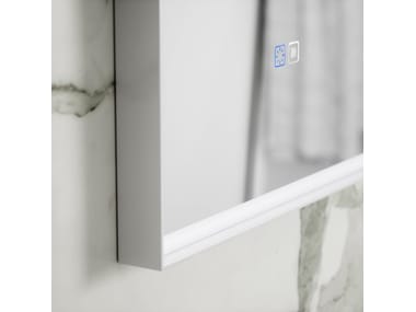 ELIXIR Rectangular wall-mounted mirror with integrated lighting By LUSSO