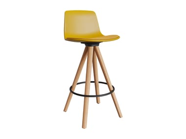 LOTTUS SPIN WOOD Stool By ENEA
