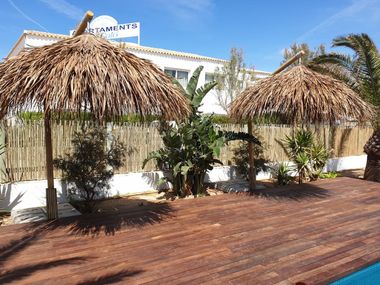 EXOTIC TRES CHIC Round Natural Cape reed Garden umbrella By AFRICA ...