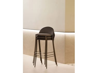 PETALE High fabric garden stool with back By EXPORMIM | design MUT Design Studio