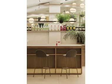 PETALE High fabric garden stool with back By EXPORMIM | design MUT ...